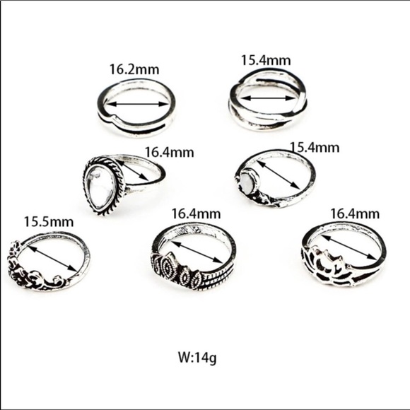 Jewelry | Set Of Six Rings | Poshmark